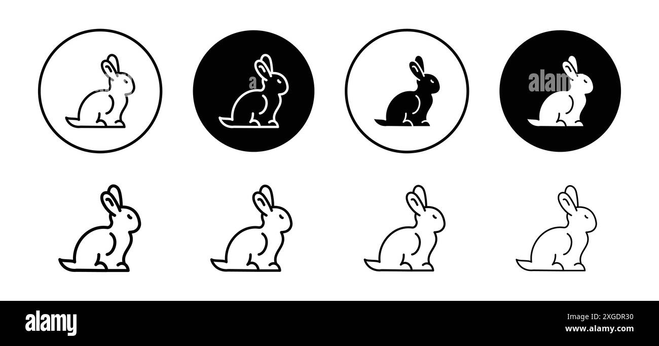 Rabbit icon vector logo set collection for web app ui Stock Vector ...