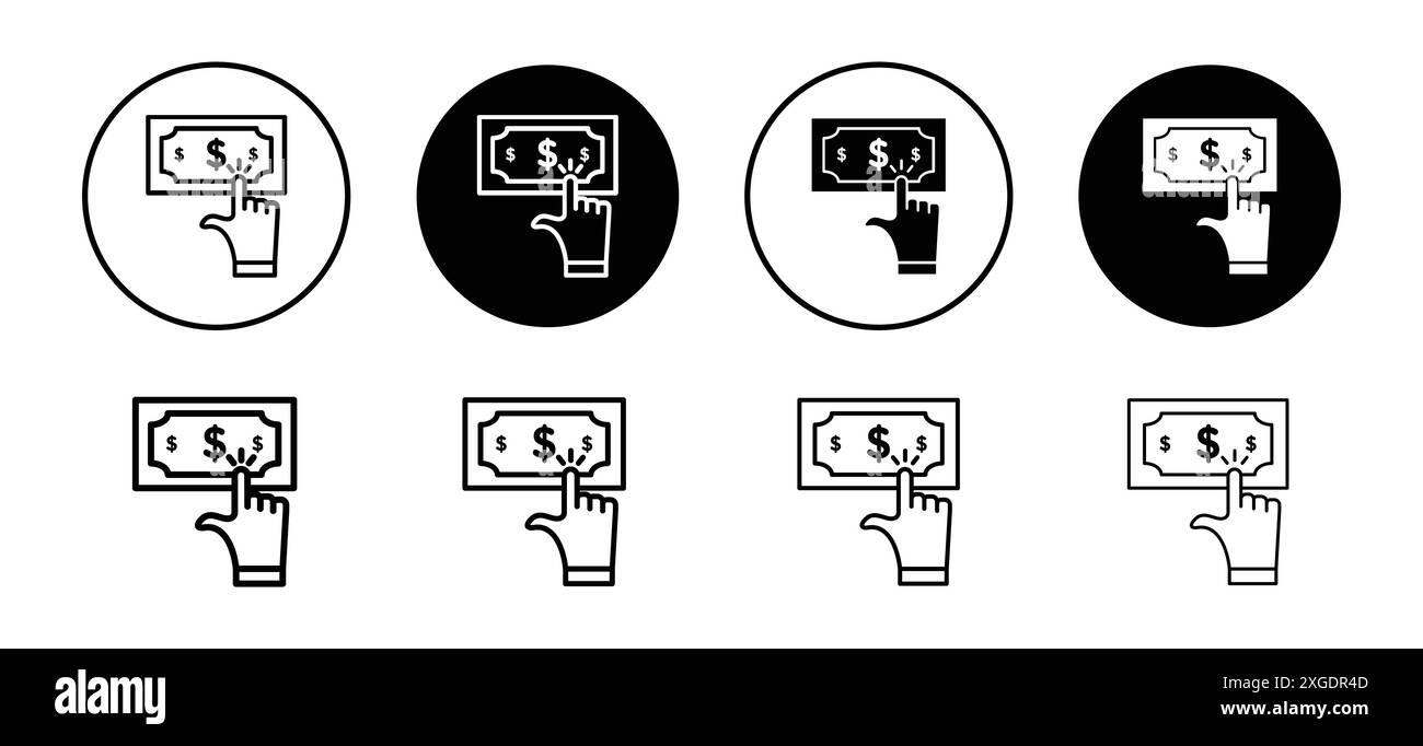 Pay per click icon vector logo set collection for web app ui Stock ...