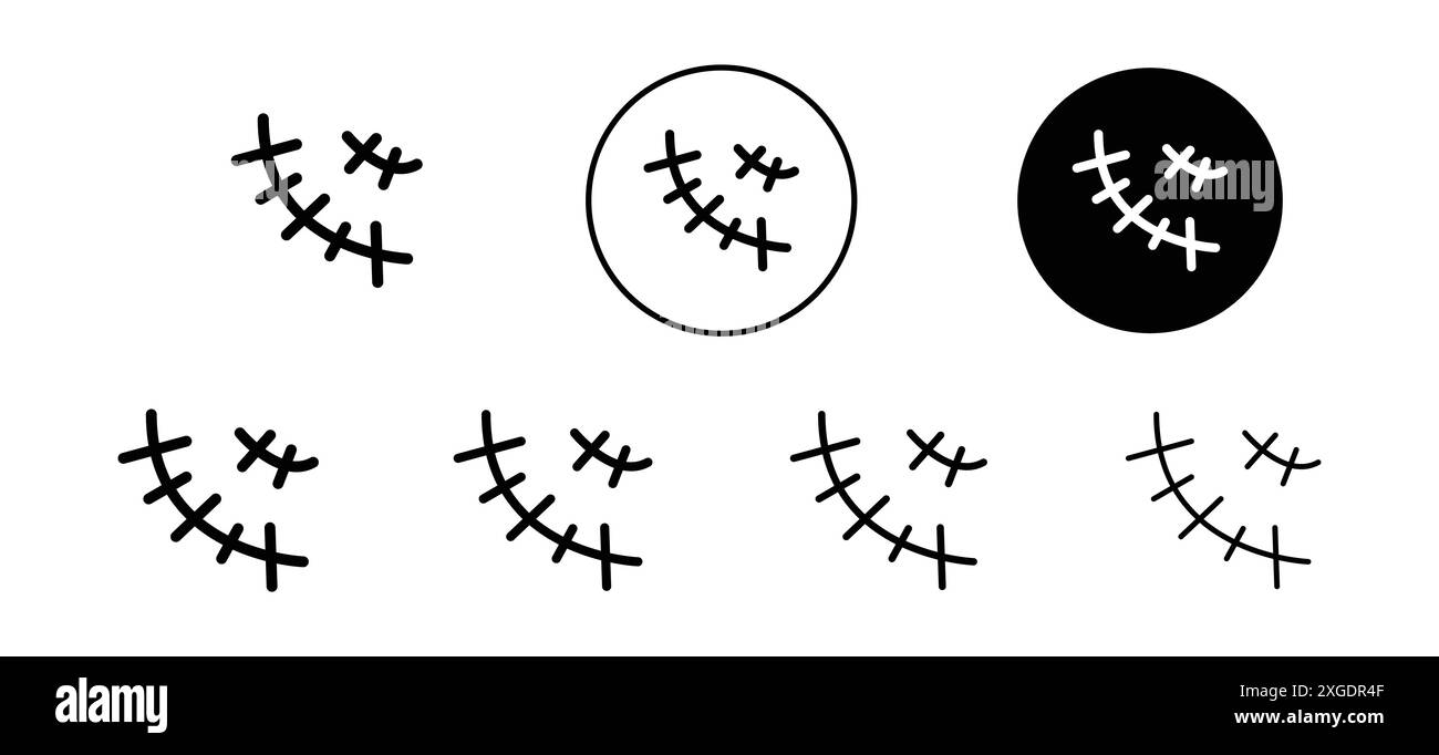 Scar icon vector logo set collection for web app ui Stock Vector Image ...