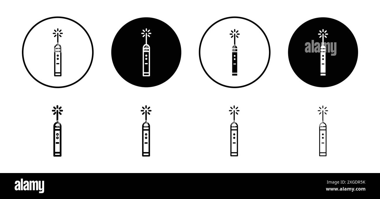 Pointer laser icon vector logo set collection for web app ui Stock ...
