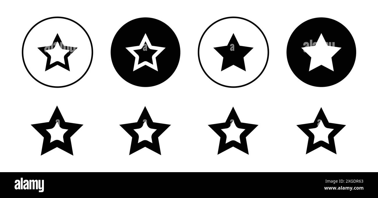Star icon vector logo set collection for web app ui Stock Vector Image ...