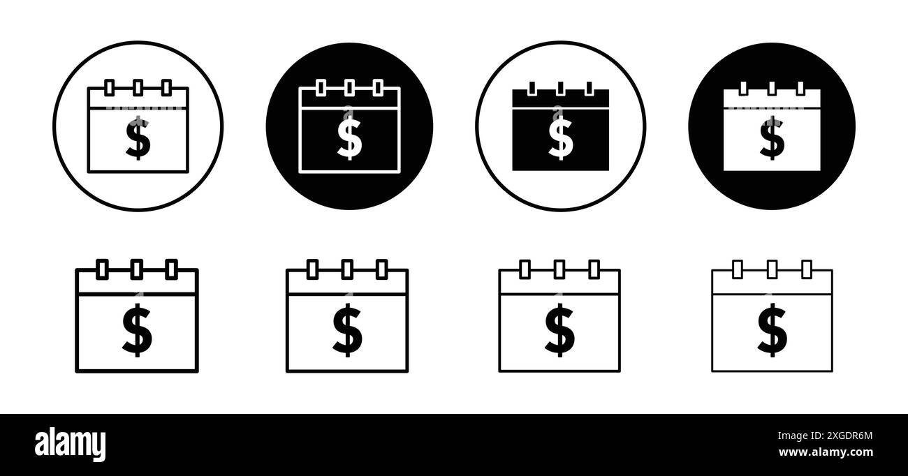 Salary day icon vector logo set collection for web app ui Stock Vector ...