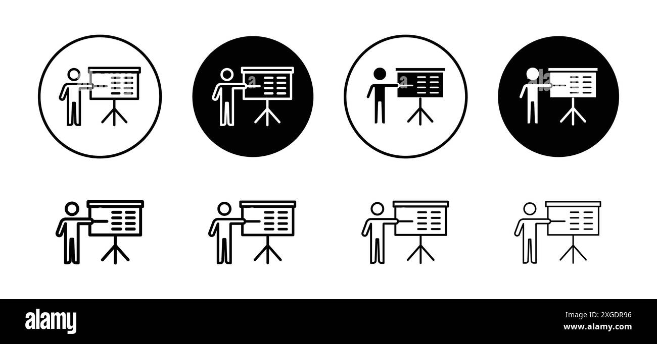 Training icon vector logo set collection for web app ui Stock Vector ...