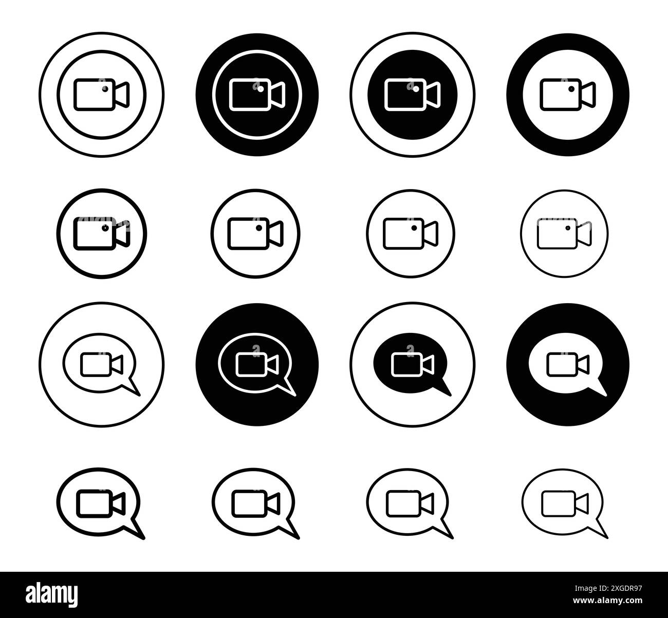 Video call icon hi-res stock photography and images - Alamy