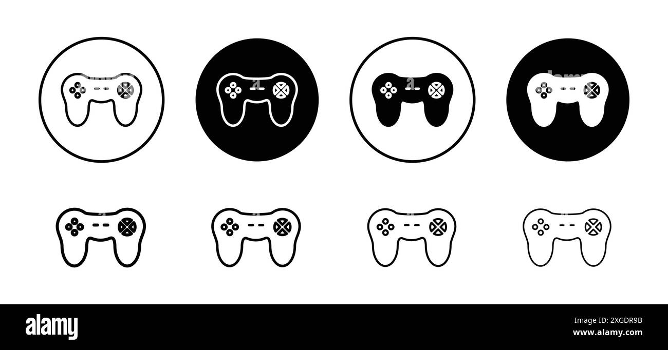 Video game controller icon vector logo set collection for web app ui ...