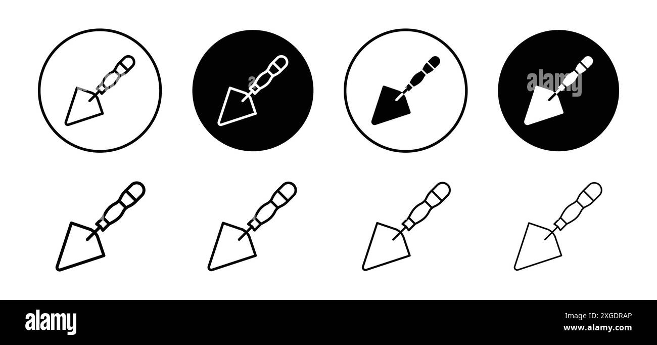 Putty knife icon vector logo set collection for web app ui Stock Vector ...