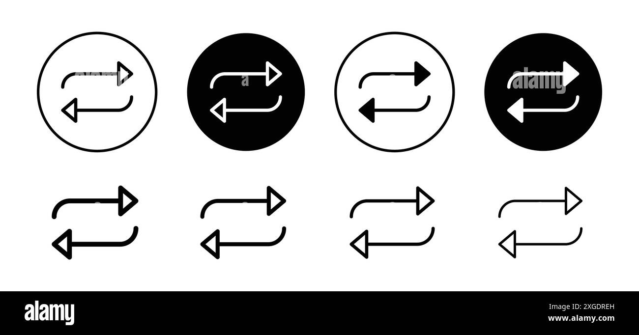 Transfer arrows icon vector logo set collection for web app ui Stock Vector Image & Art - Alamy