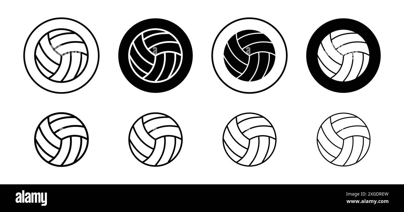 volleyball icon vector logo set collection for web app ui Stock Vector ...