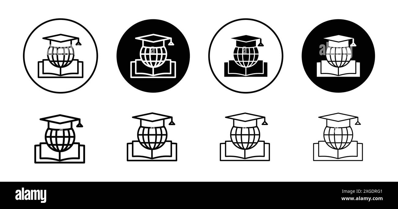 World university icon vector logo set collection for web app ui Stock ...