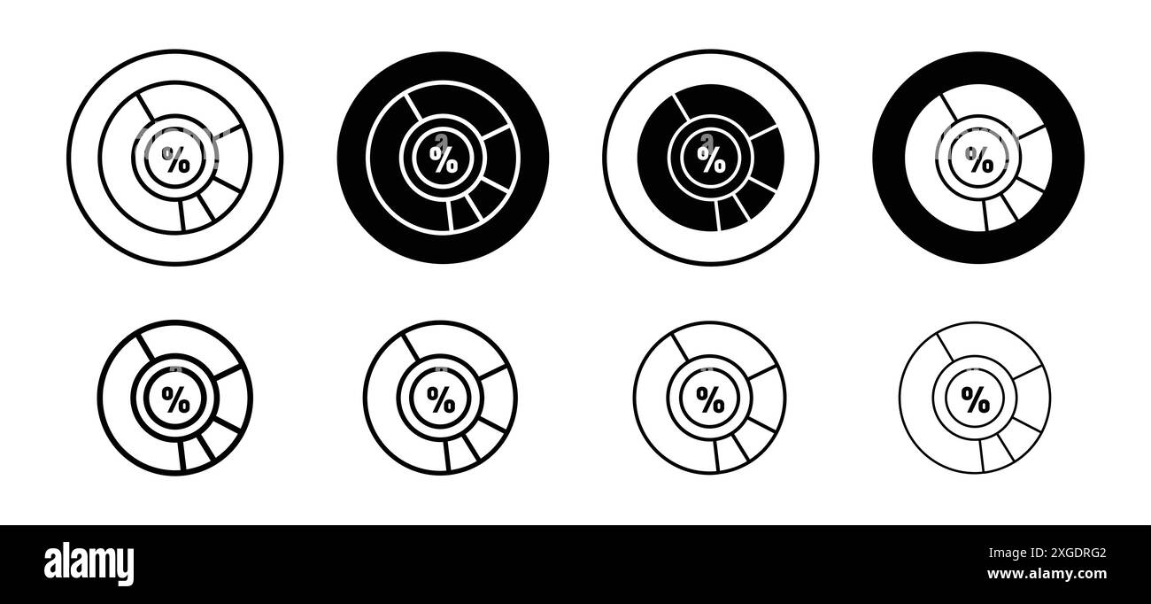 Statistics icon vector logo set collection for web app ui Stock Vector ...