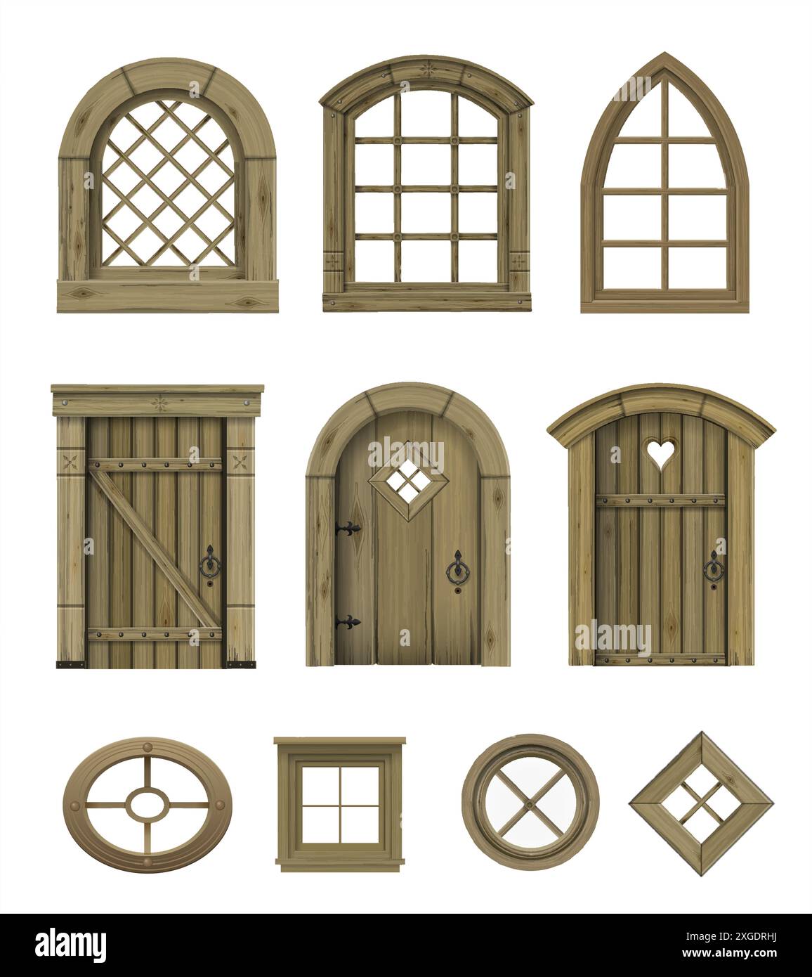 Set textures of vintage doors windows vector Stock Vector Image & Art - Alamy