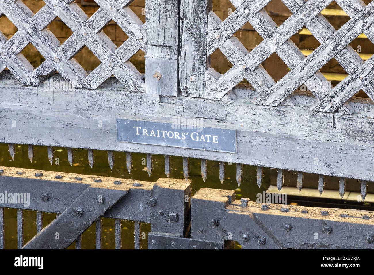 Tower of London medieval fortress traitors gate detail Stock Photo - Alamy