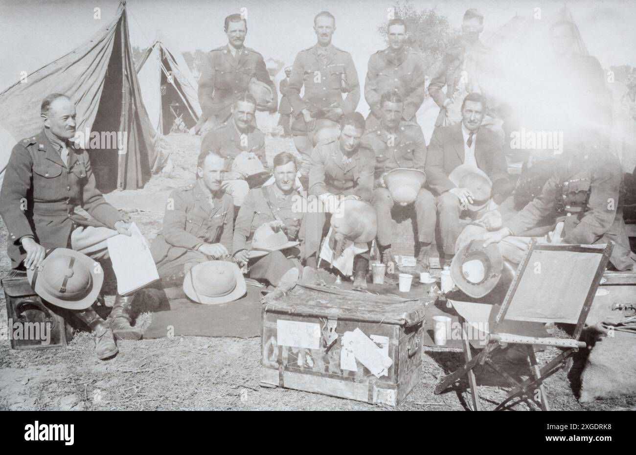 Officers of the 5th/6th Dragoons in British India, c.1925. They are ...