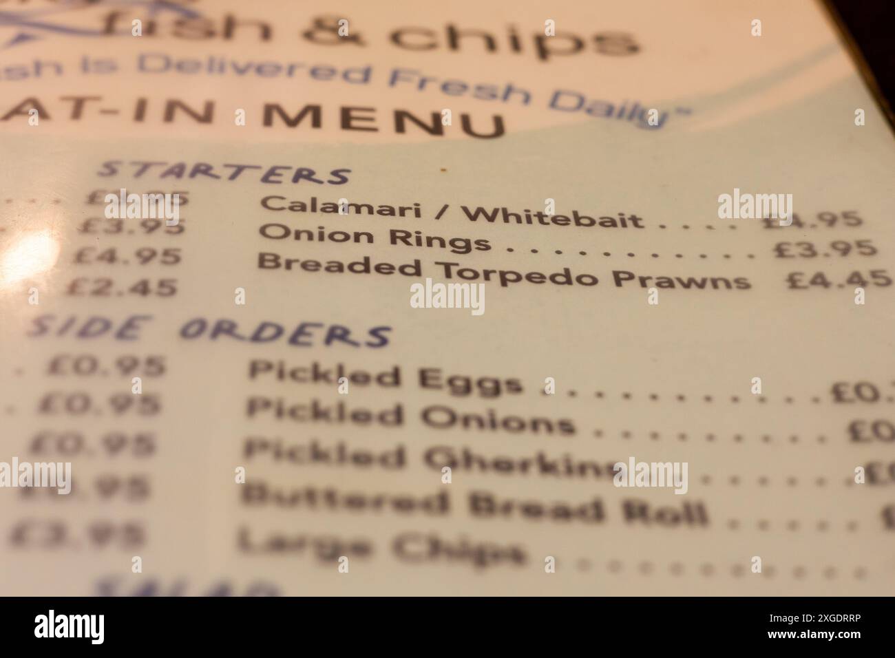Ordinary London lunch diner menu card in detail Stock Photo - Alamy