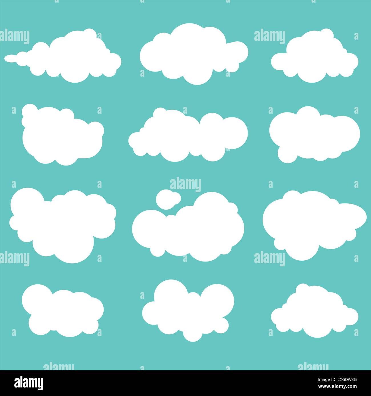 Cumulus clouds in bright Stock Vector Images - Alamy