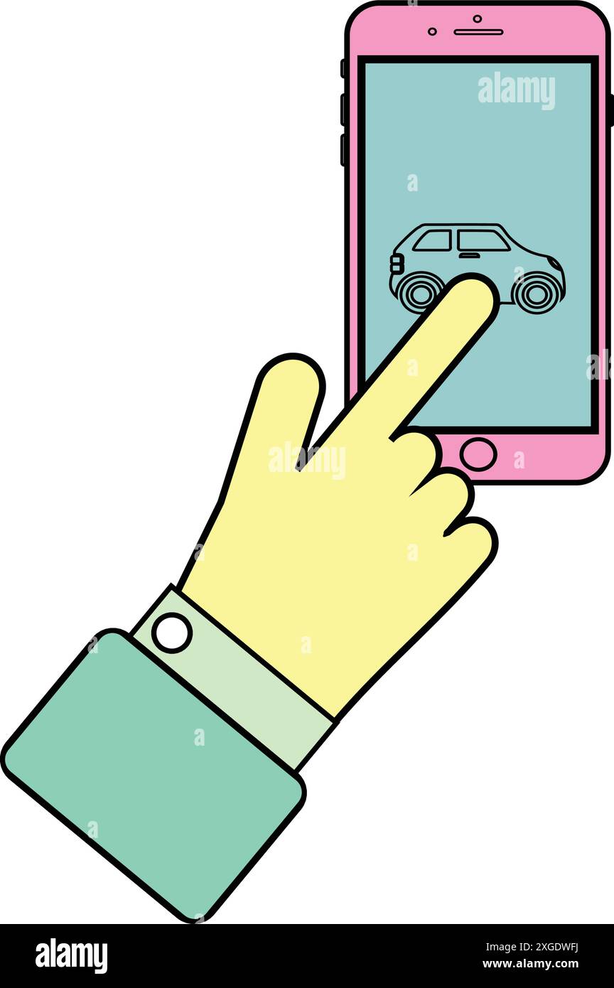 Clicker, Pointer Hand Line Icon Stock Vector Image & Art - Alamy