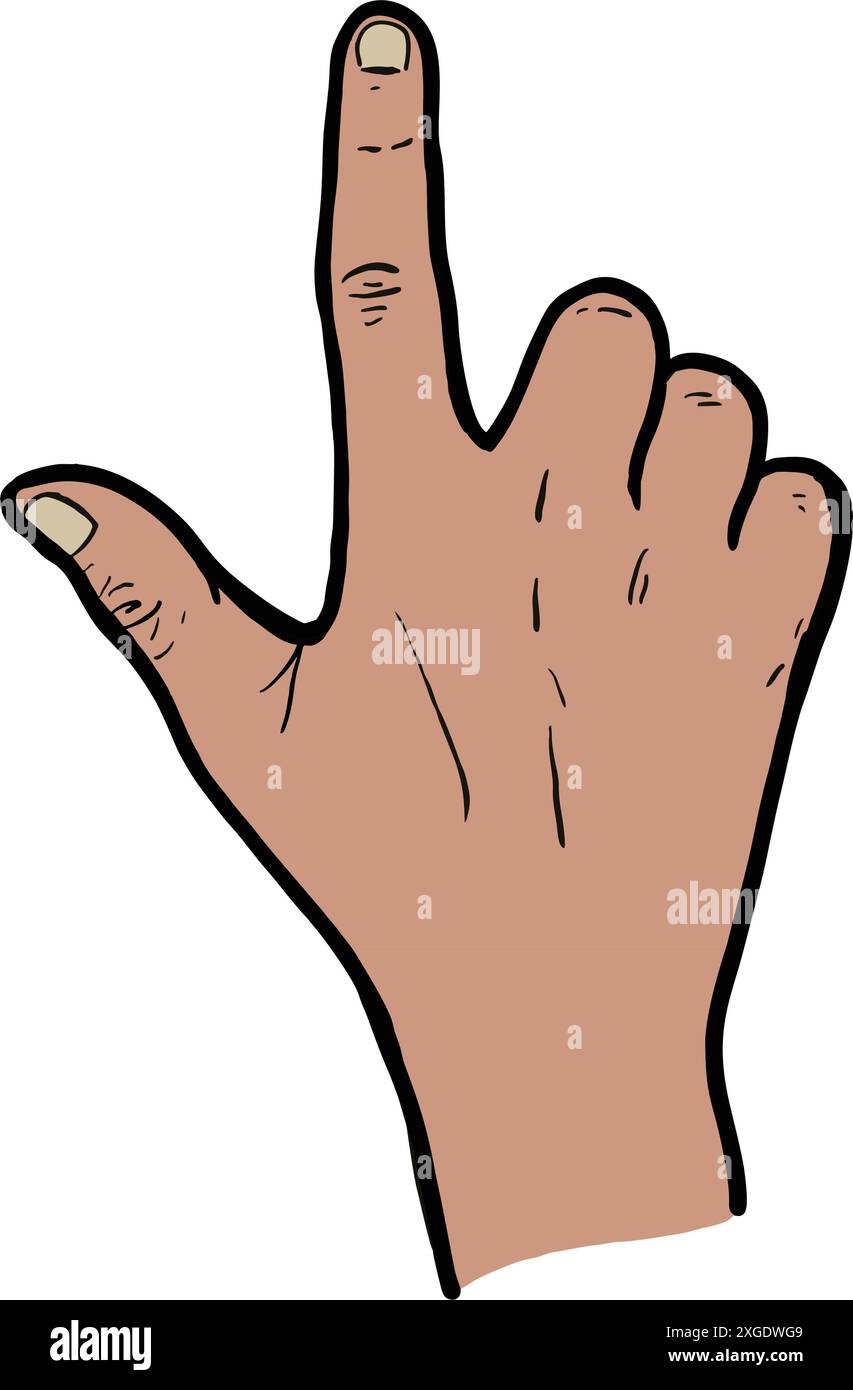 Hand with pointing index finger isolated vector icon. Touch, point or ... Hand with pointing index finger isolated vector icon. Touch, point or ...