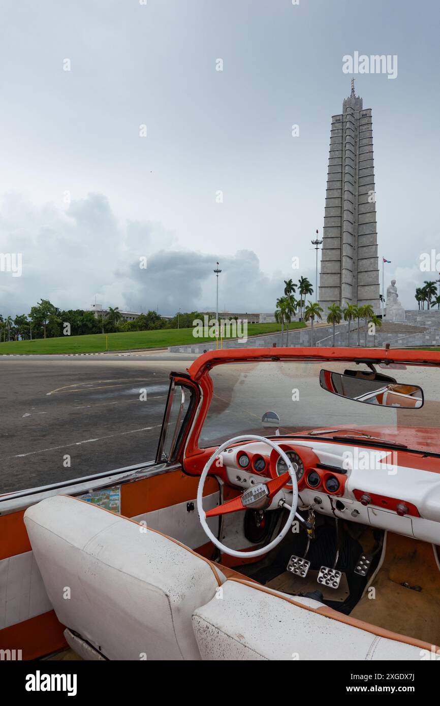 HAVANA, CUBA - AUGUST 28, 2023: Interior of 1959 Chevrolet Impala ...