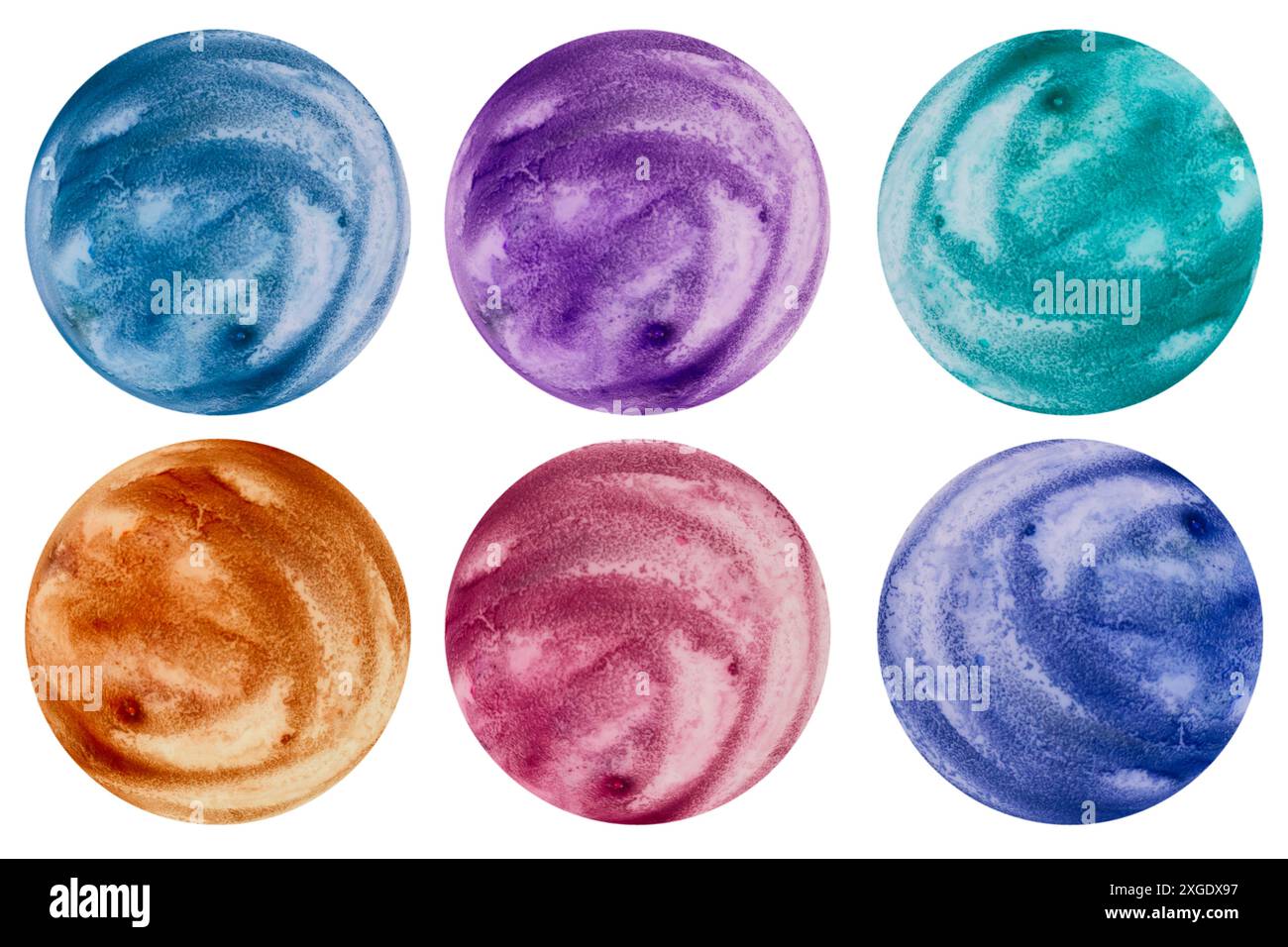 set of imaginary planets illustrations isolated on white background ...