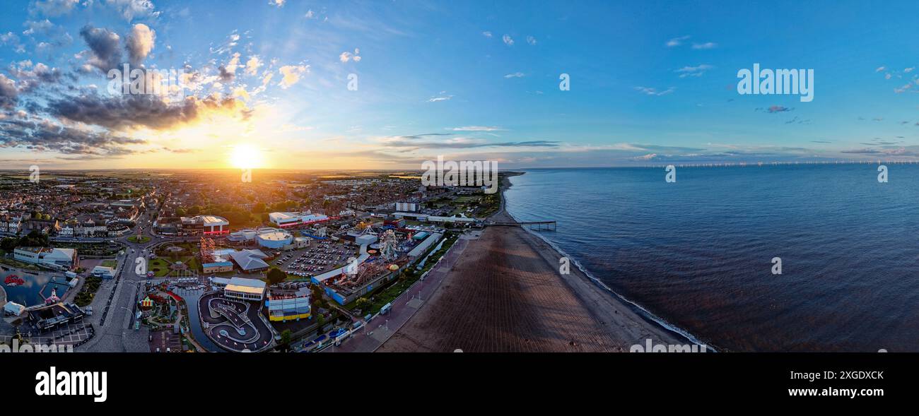 Aerial view coastal town summer park center hi-res stock photography ...