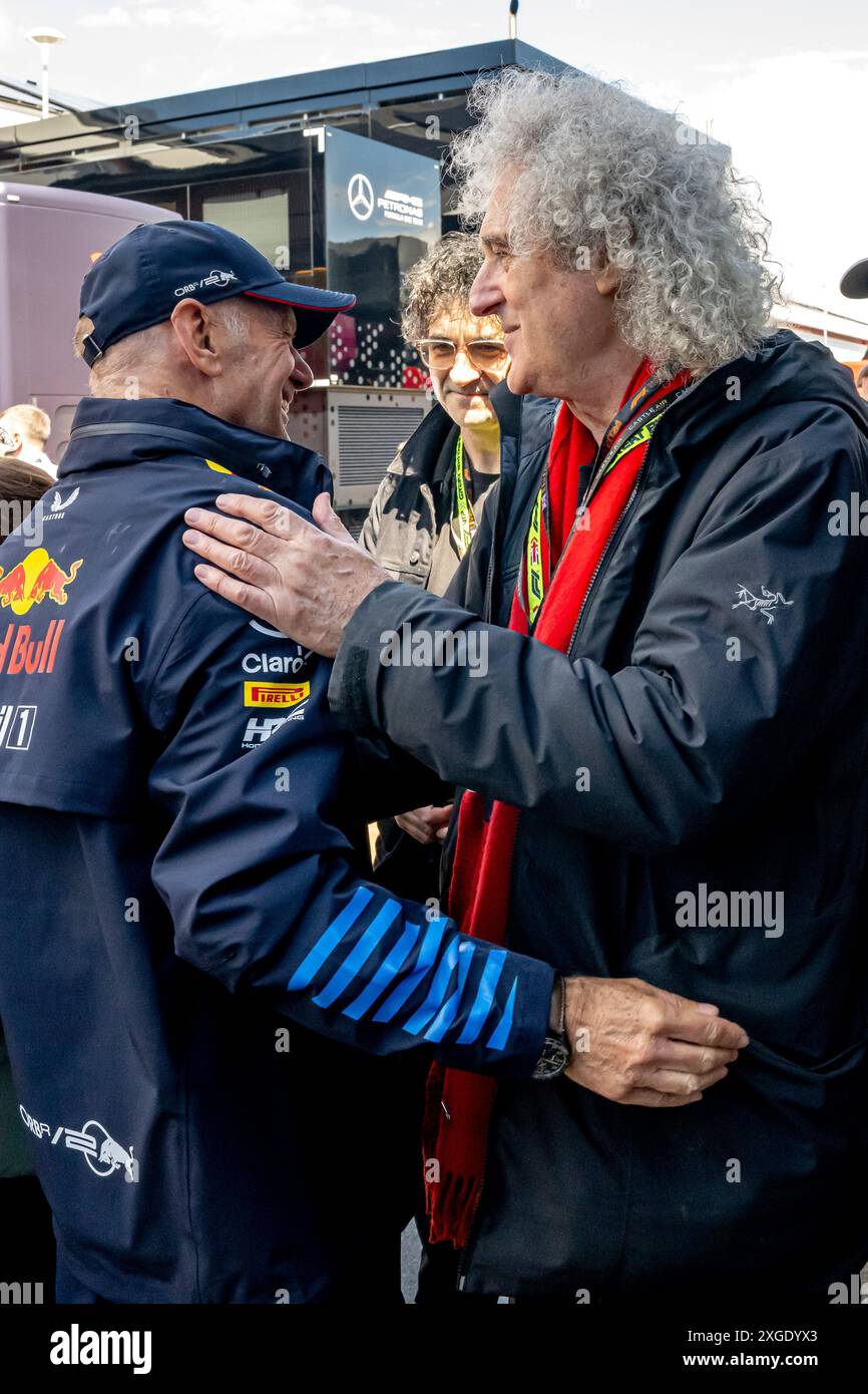 Silverstone, United Kingdom, 08th Jul 2024, Brian May, Queen, English ...