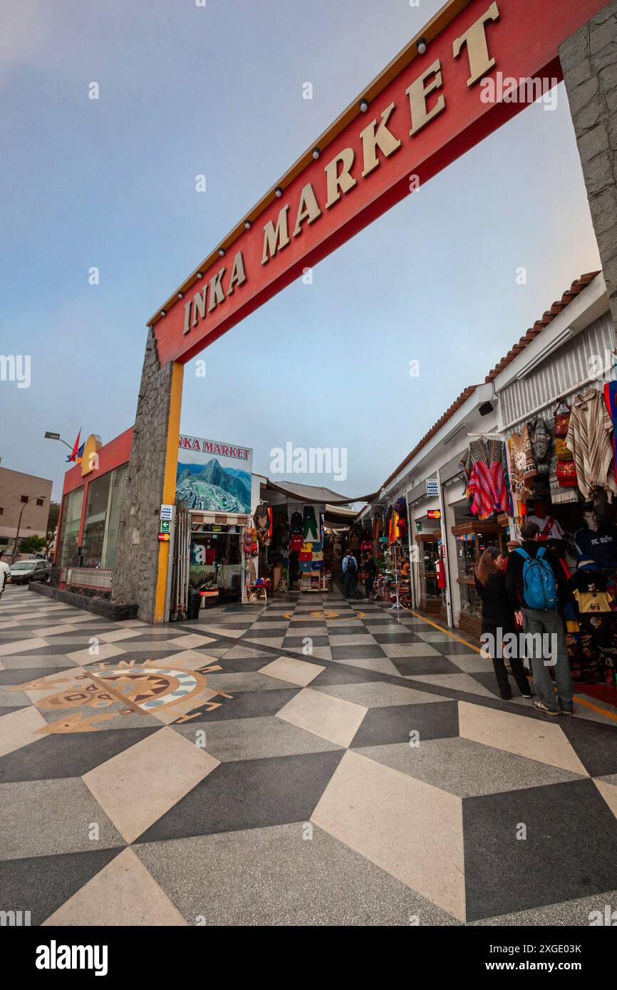 12 OCT 2008 - Main gate of Inka Market in Miraflores, Lima, capital ...