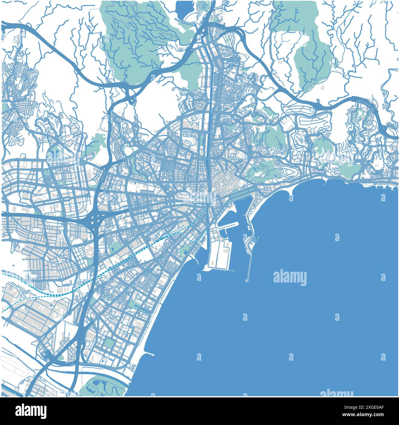 Malaga eps map hi-res stock photography and images - Alamy