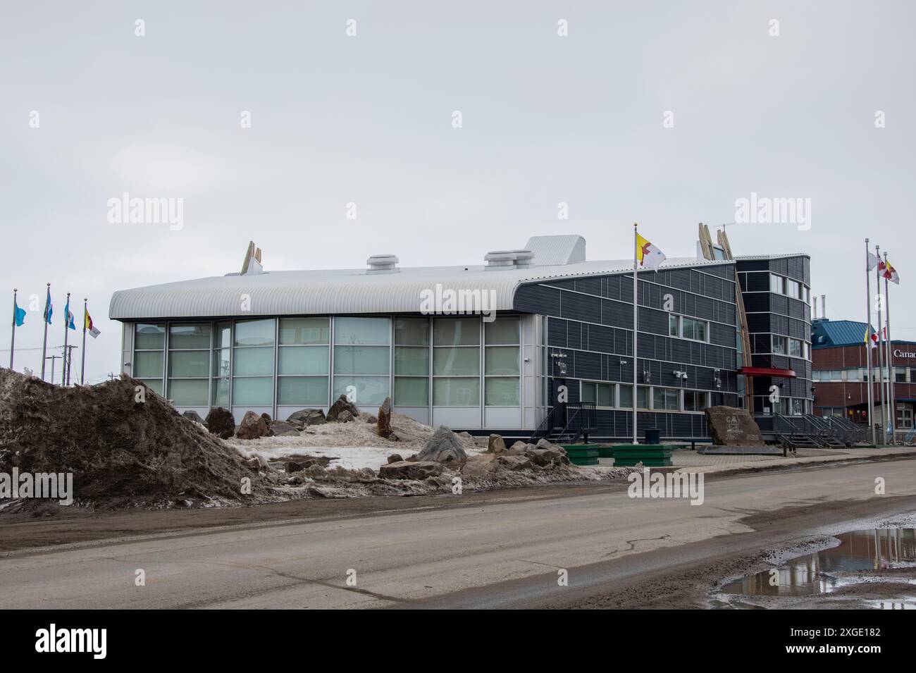 Legislative Assembly of Nunavut on Federal Road in Iqaluit, Nunavut ...