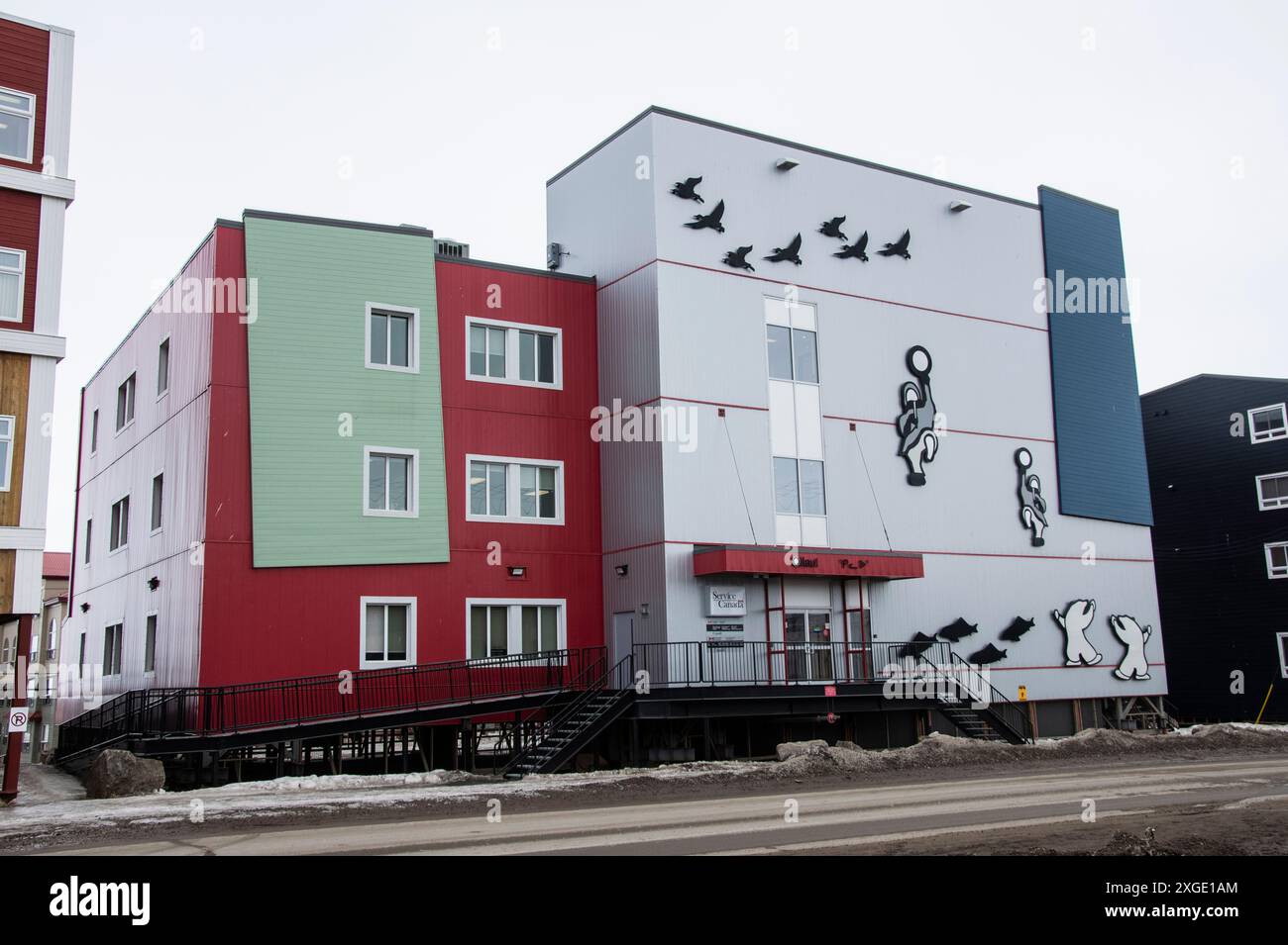 Service Canada building on Mivvik Street in Iqaluit, Nunavut Stock ...