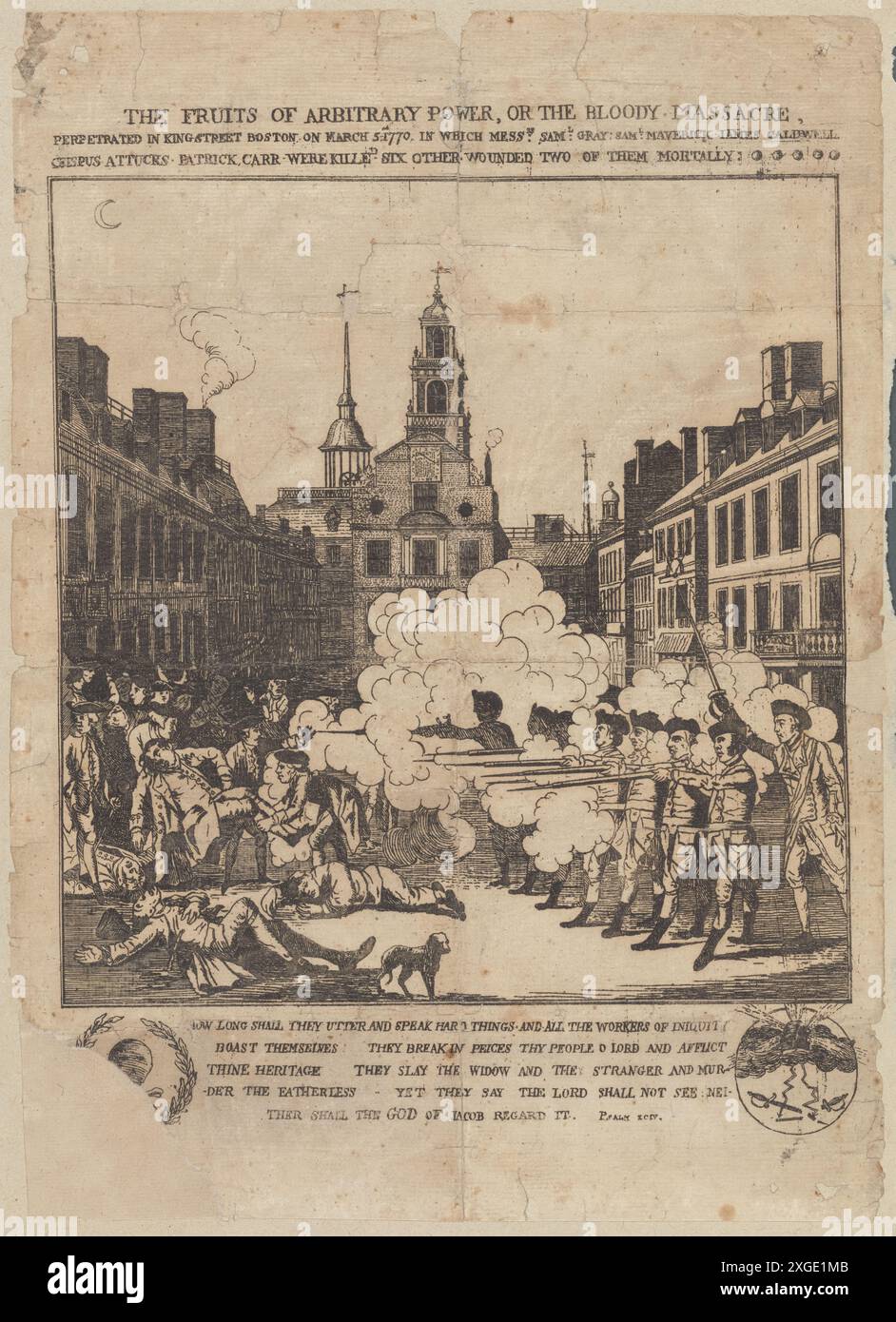 Engraving depicting the boston massacre hi-res stock photography and ...