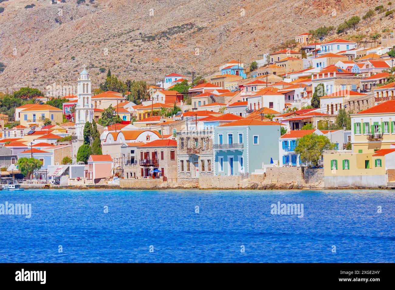 Emporio town, Halki Island, Dodecanese Islands, Greece Stock Photo - Alamy