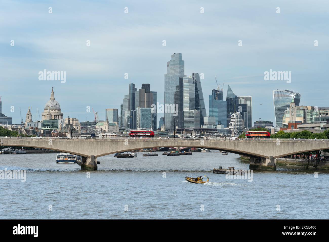 The City of London is a historic financial district, viewed here from ...