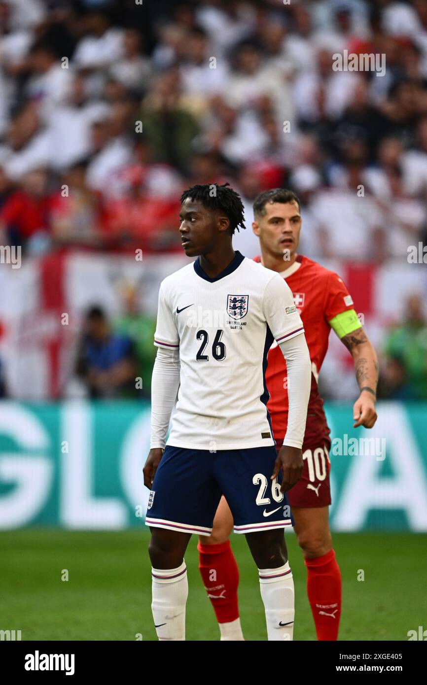DUSSELDORF, GERMANY - JULY 6: Kobbie Mainoo of England during the UEFA ...