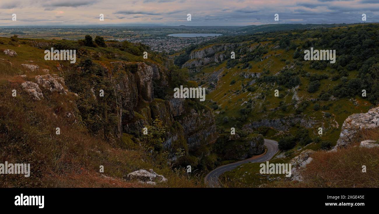 Cheddar Gorge Panoramic Stock Photo - Alamy