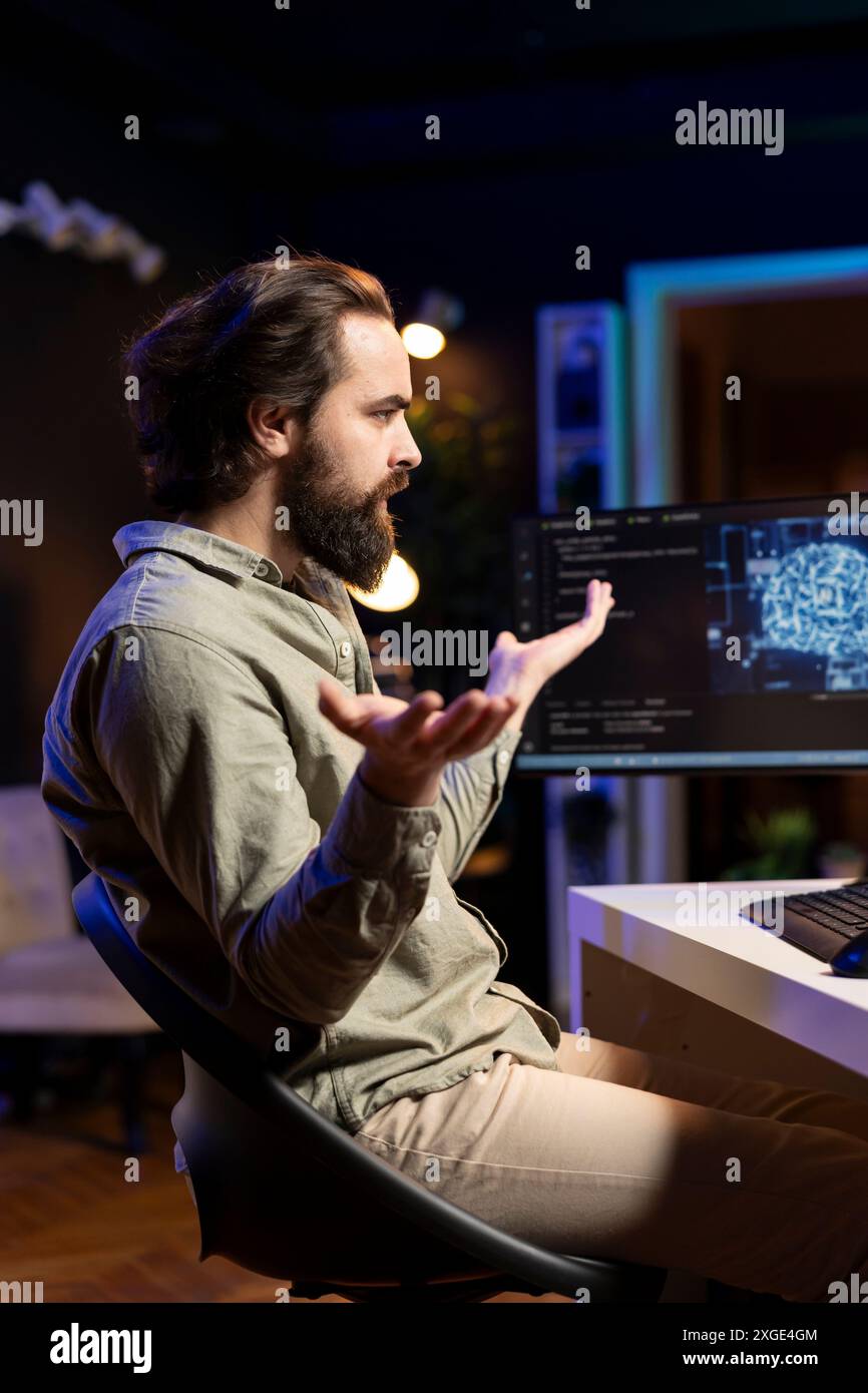 Annoyed Engineer Confused By Error While Using Computer For Artificial Intelligence Computing 5547