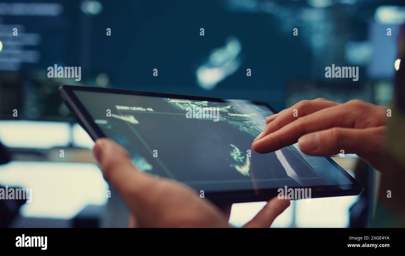 Special operations engineer following enemy warships or submarines to ...