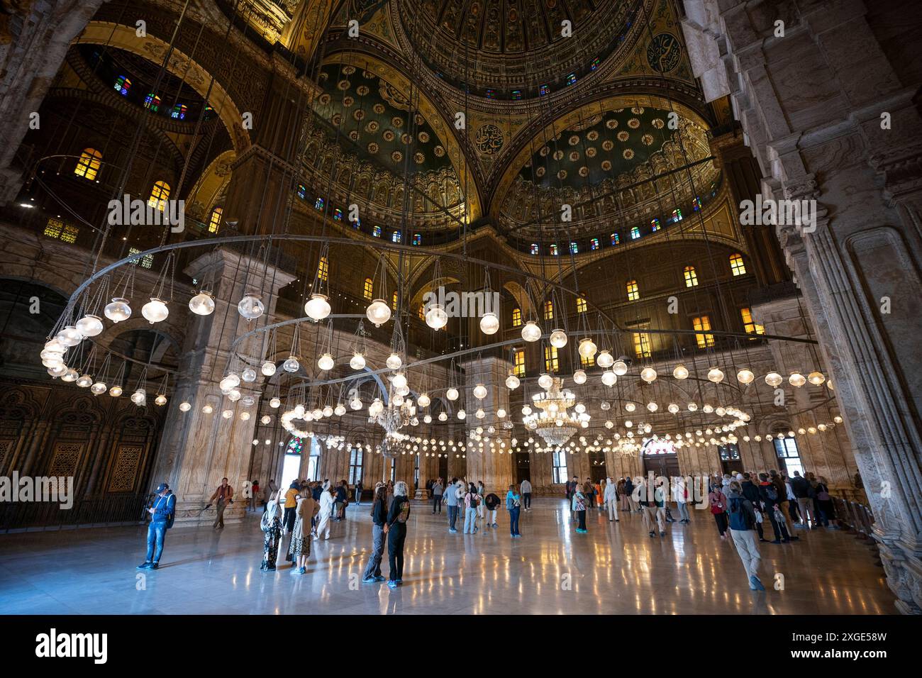 The Muhammad Ali Mosque, also known as the Alabaster Mosque atop the ...