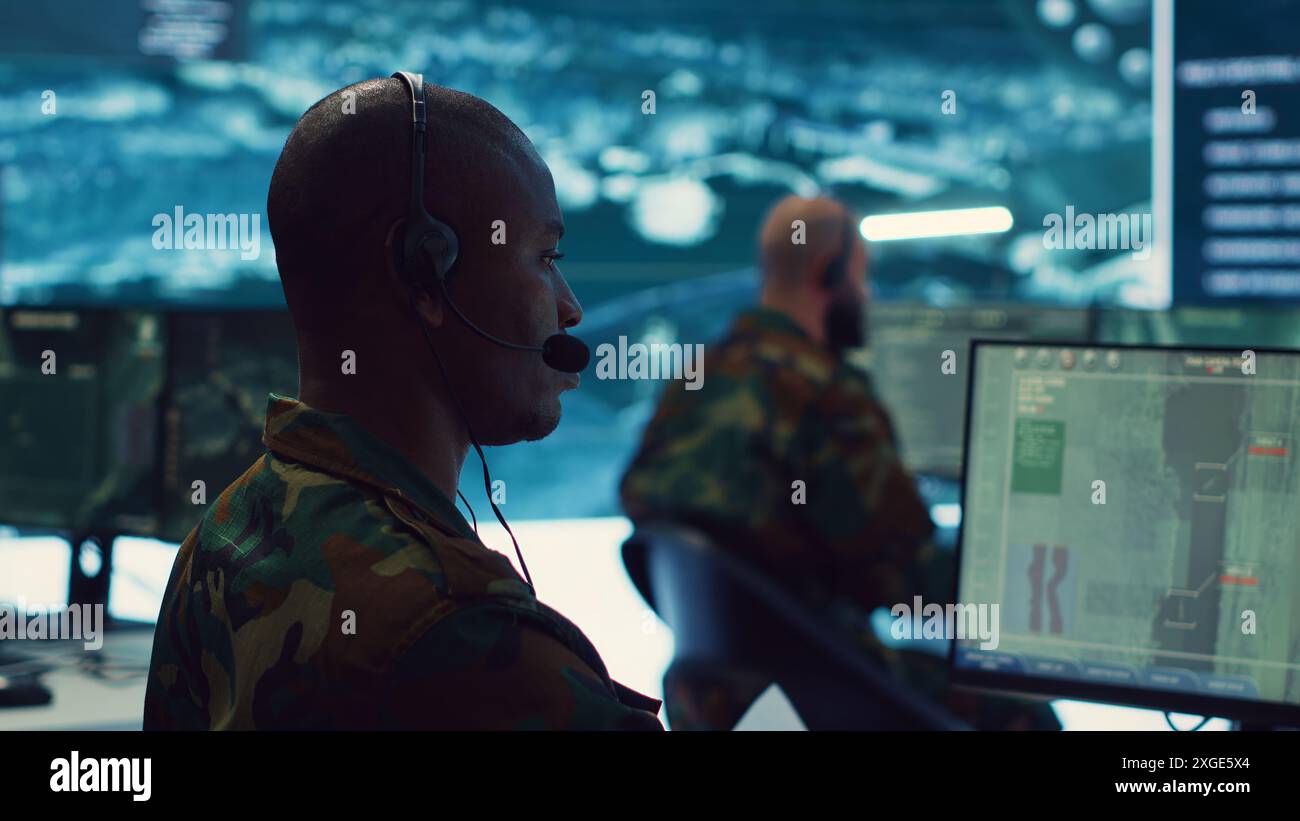 Military personnel execute electronic intelligence gathering missions ...
