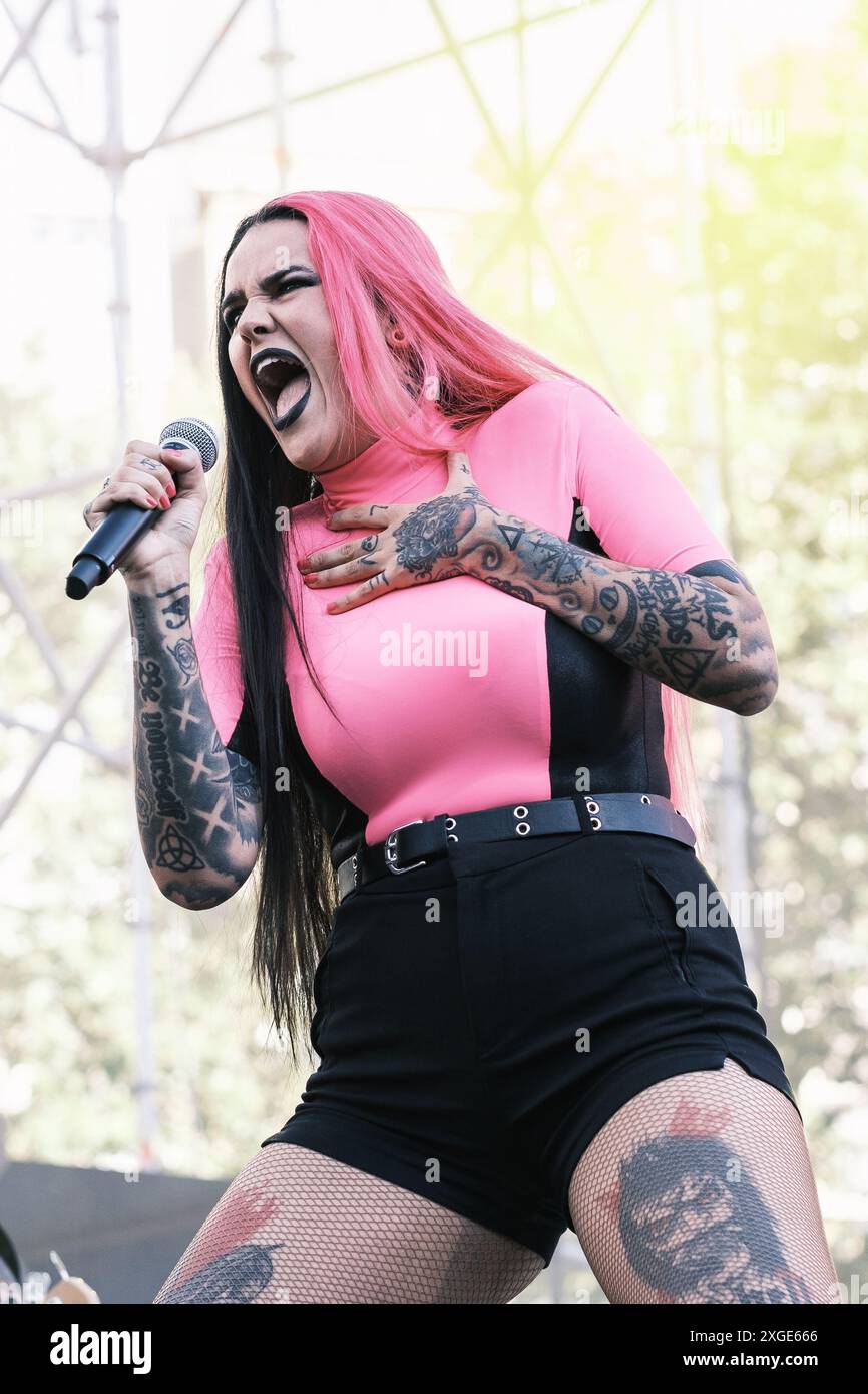 Madrid, Spain. 08th July, 2024. Kenzy Loevett from the group Megara ...