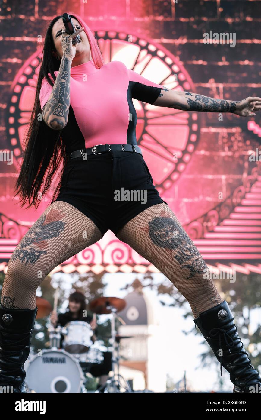 Madrid, Spain. 08th July, 2024. Kenzy Loevett from the group Megara ...