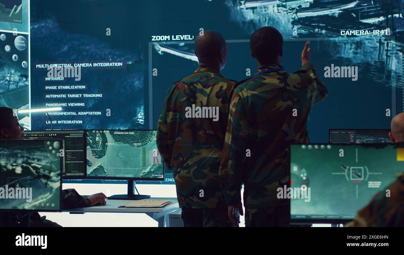 High ranking military personnel briefs the crew for a new federal ...