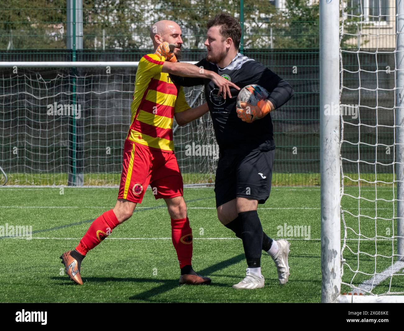 Glasgow, Scotland, UK. July 6th 2024: Rossvale Men playing a friendly ...