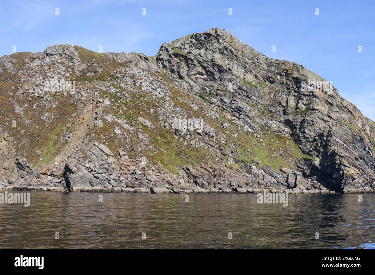 Rockface sea cliffs geology coastline County Donegal Ireland Bunglas ...