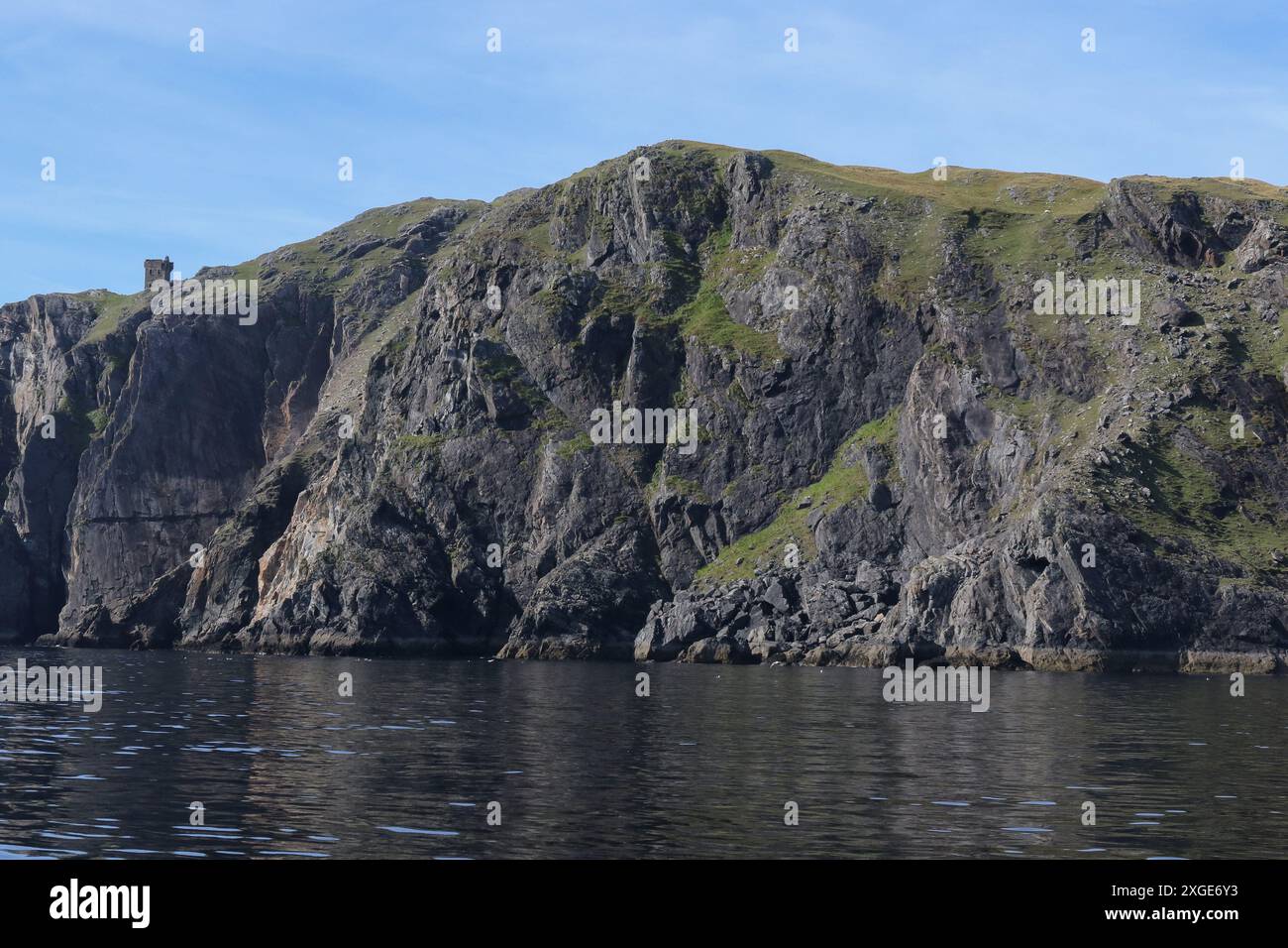 Cliffs coast of Donegal Ireland Napoleonic signalling tower Carrigan ...