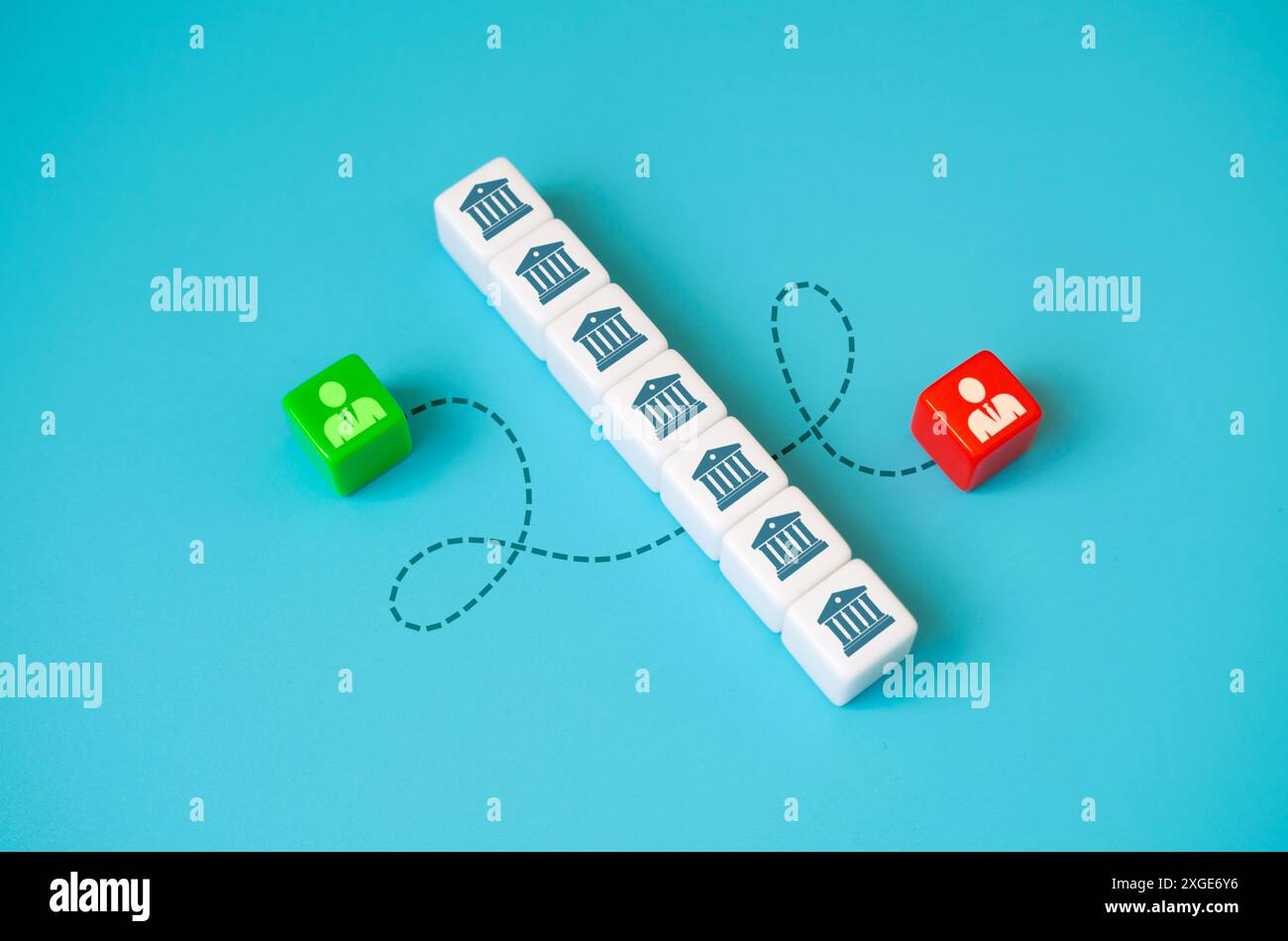 Choosing a bank for a transaction and doing business. Banking and ...