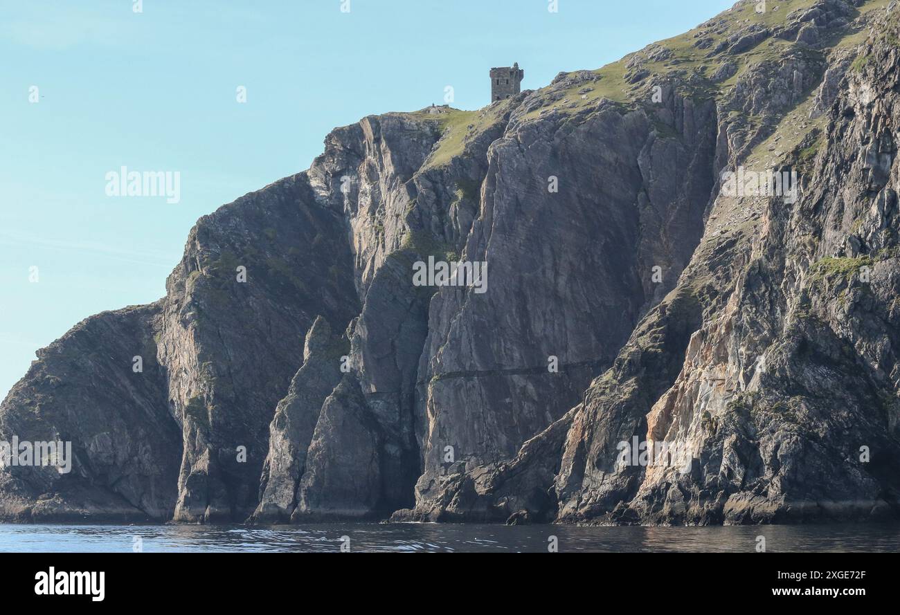Sea cliffs Ireland Napoleonic Tower west coast Ireland rock climbing ...