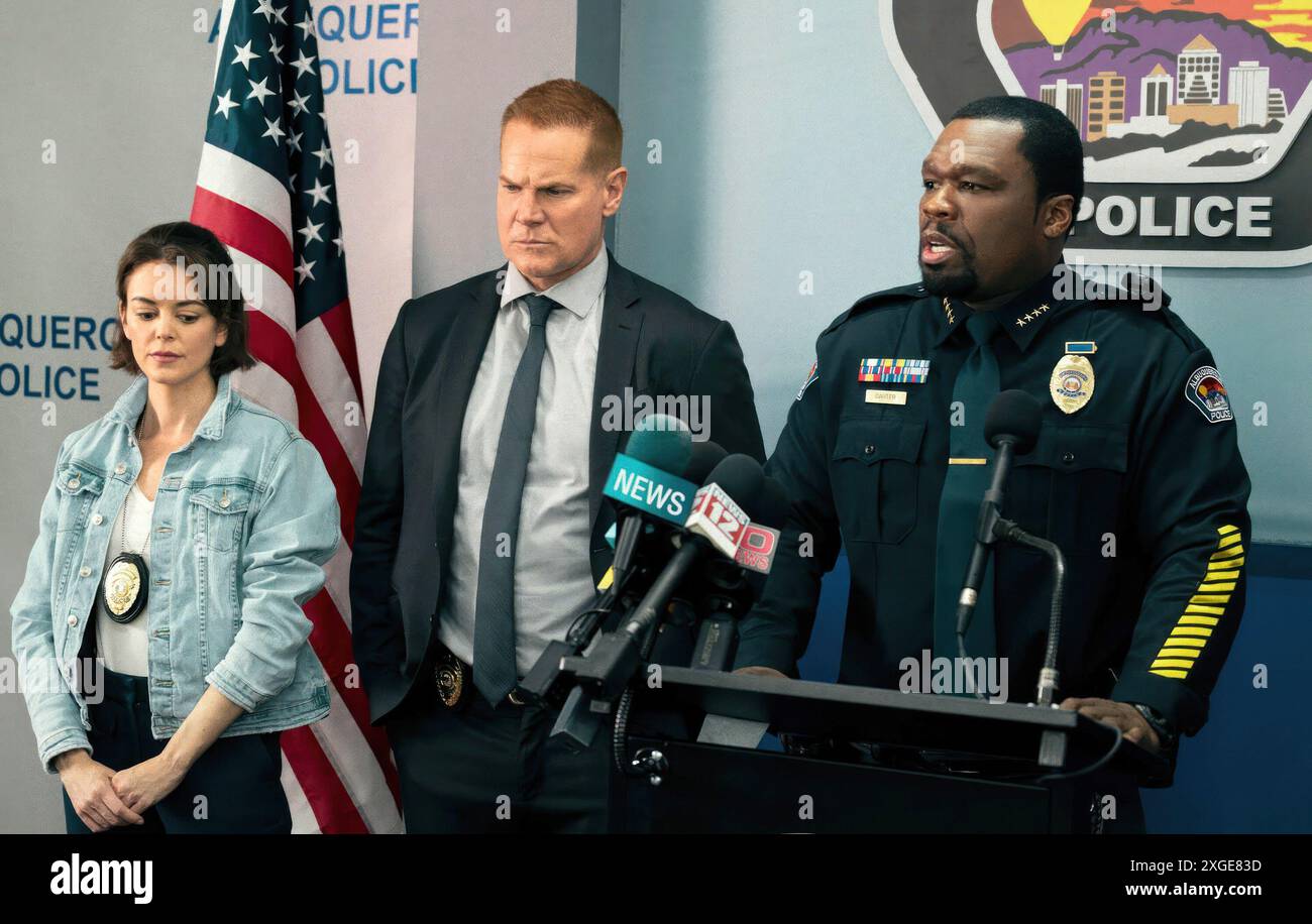 BONEYARD, from left: Nora Zehetner, Brian Van Holt, 50 Cent, 2024 ...