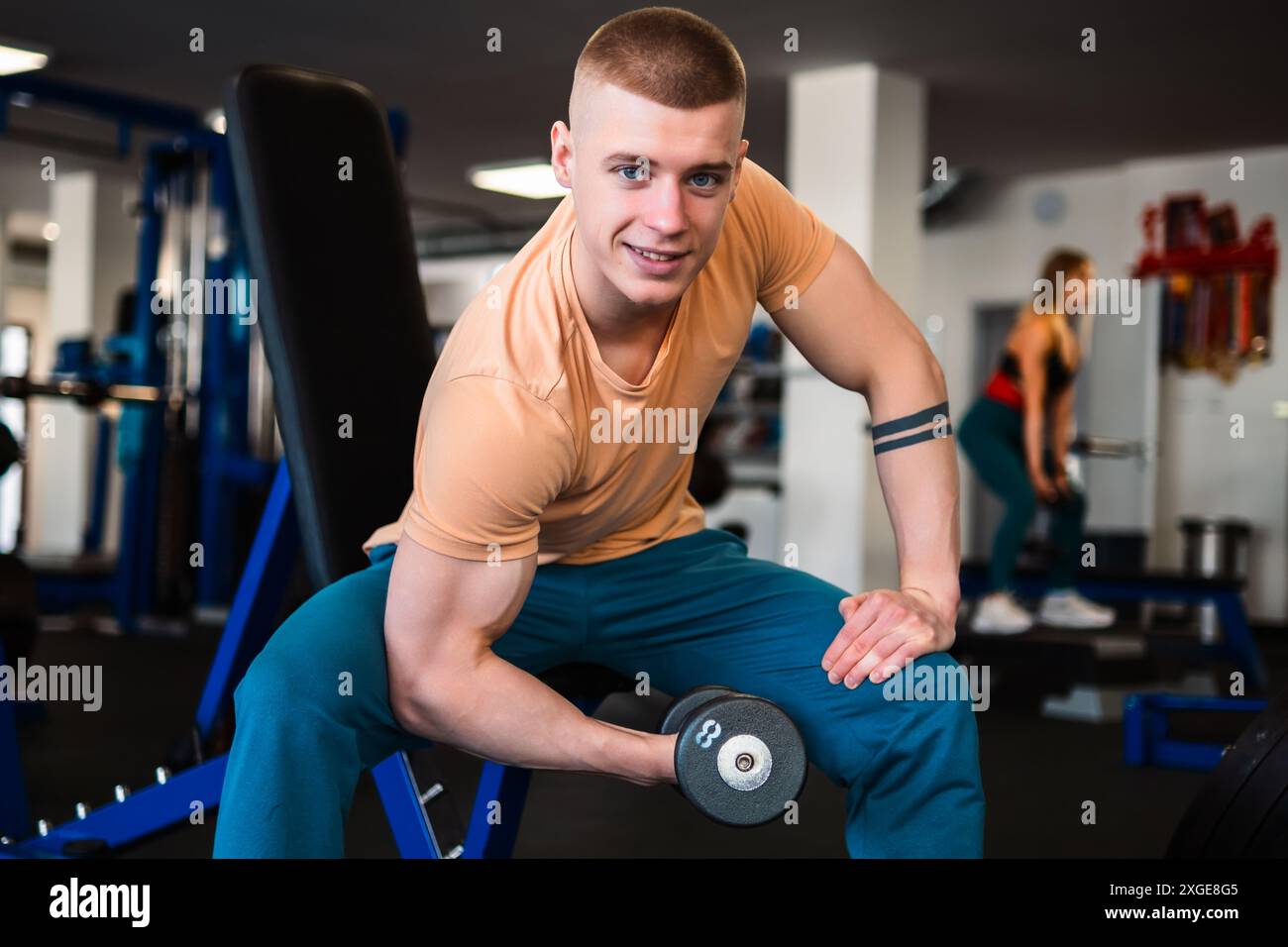Male bodybuilder in gym hi-res stock photography and images - Alamy