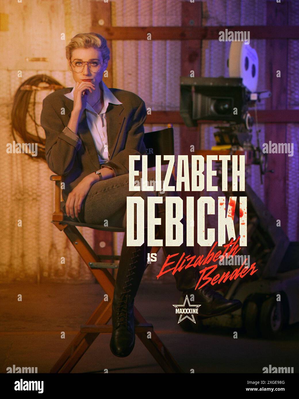 MAXXXINE, character poster, Elizabeth Debicki, 2024. © A24 / Courtesy ...