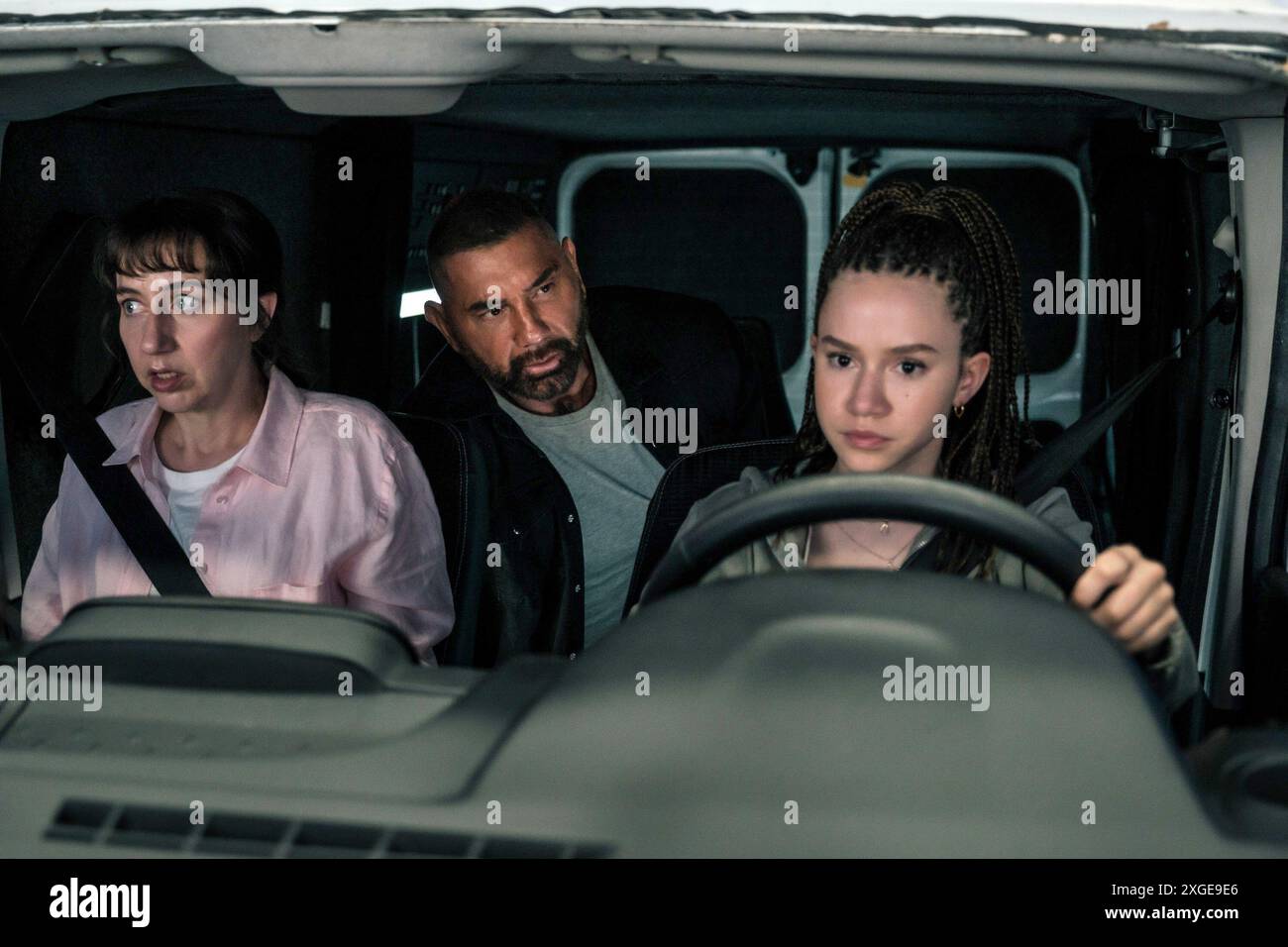 MY SPY: THE ETERNAL CITY, (aka MY SPY 2), from left: Kristen Schaal, Dave Bautista, Chloe ...